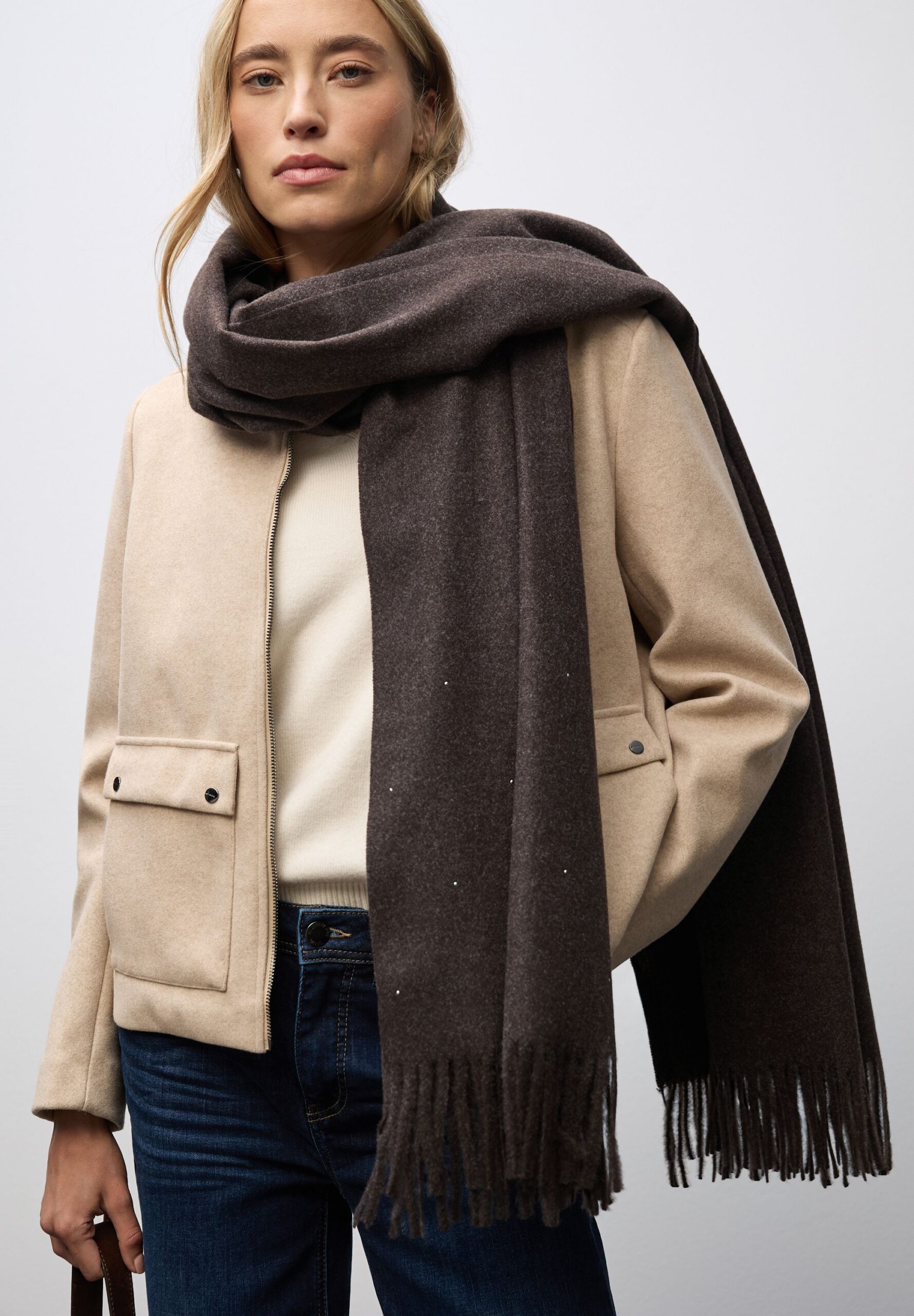 Steingrube Mode | Street One Softer Schal mit Dekosteinen